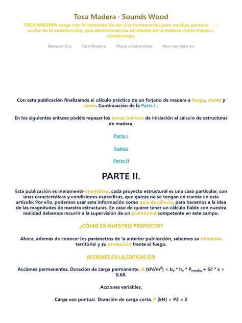 Ejercicio PrÁctico Forjado De Madera Ii Toca Madera Pdf