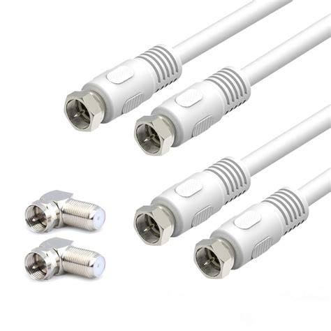 Short Coaxial Cable 2 Pack 1ft Coaxial Cable Rg6 Cable 03m With