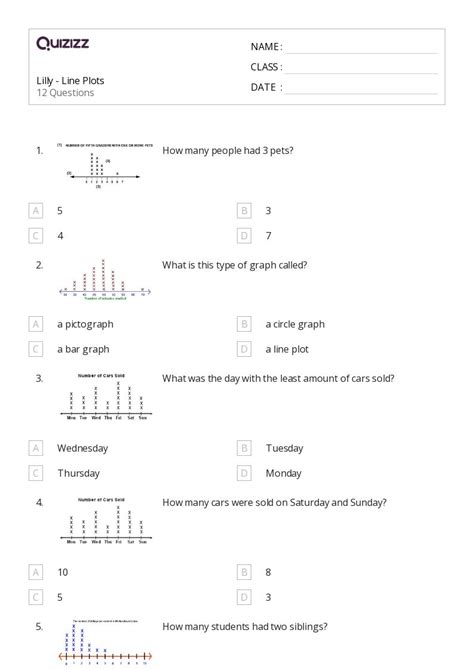 50 Line Plots Worksheets For 1st Grade On Quizizz Free And Printable