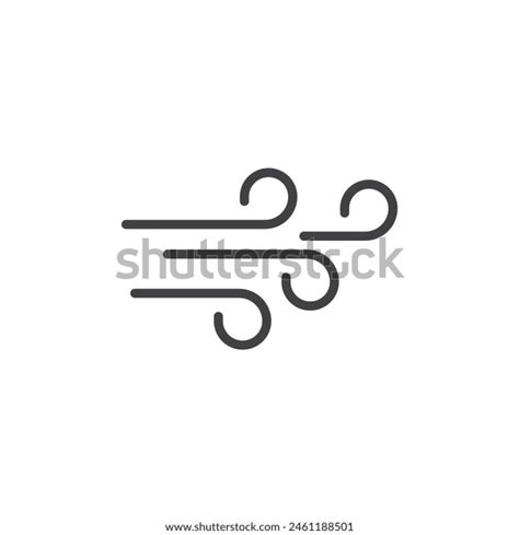 Meteorological Icon Set Wind Pattern Symbol Stock Vector Royalty Free
