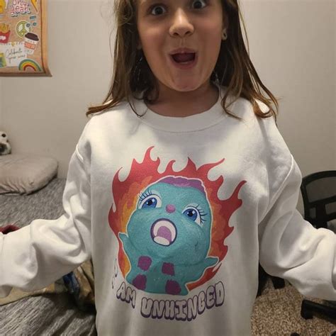 I Am Unhinged Bibble Meme Crewneck Fairytopia Bibble Flames Meme