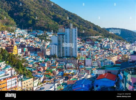 Busan Koreaoctober 30 2019 Colorful Facades Of Houses At Gamcheon