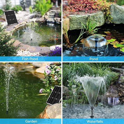 Poposoap Solar Water Fountain Pump 45w Solar Fountain Pump Kit With
