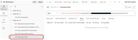 Secure Endpoint Postmanを使ったsecure Endpoint Api V3のexclusion追加方法