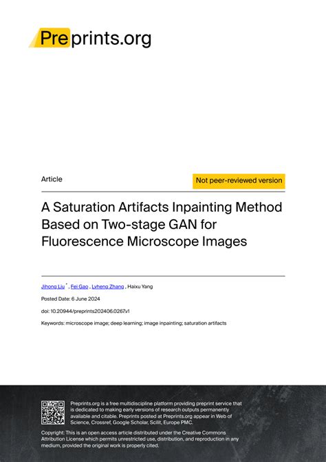 Pdf A Saturation Artifacts Inpainting Method Based On Two Stage Gan