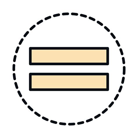 Math Education School Science Equal Arithmetic Symbol Line And Fill