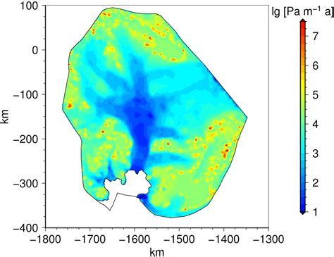 Spatial Distribution Of The Basal Sliding Parameter β 2 Download Scientific Diagram