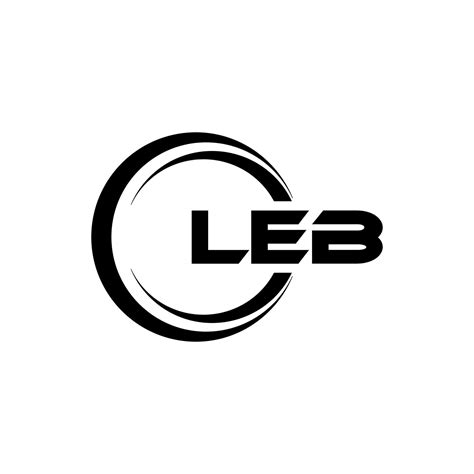 Leb Letra Logo Diseño En Ilustración Vector Logo Caligrafía Diseños