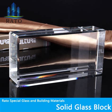 Ultra Clrear Building Polished Solid Glass Bricks Raw Crystal Glass