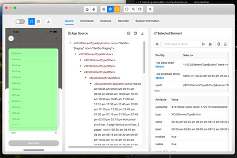 Not Able To Recognize The Elements From The Dropdown In Ios Simulator