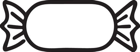 Monochrome Candy Outline Silhouette Flat Icon Style For Packaging And