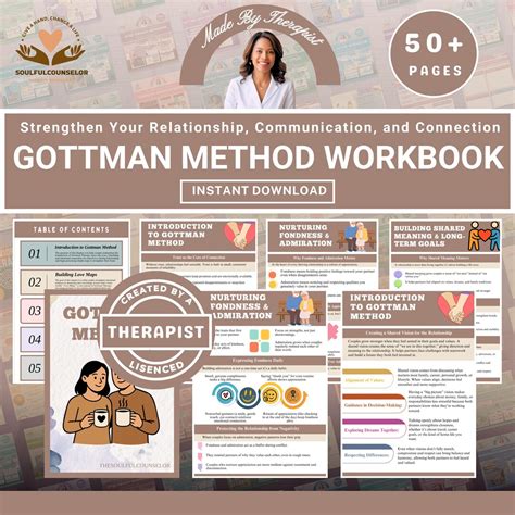 Gottman Method Couples Therapy Workbook Therapist Informed Guide To