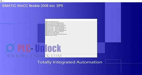 wincc flexible 2008 sp5 install problem solve plc unlock