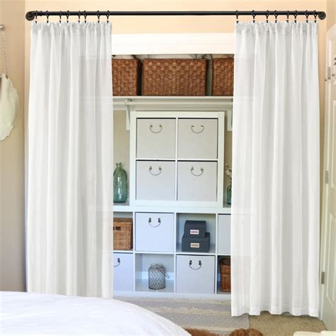 Open Closet Ideas With Curtains