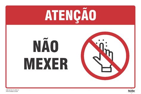 Loja Towbar Placa Atenção Não Mexer