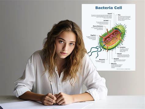 Bacteria Cell Poster Educational Poster Science Biology Classroom