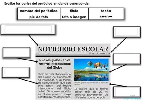 La Noticia Ficha Interactiva Topworksheets