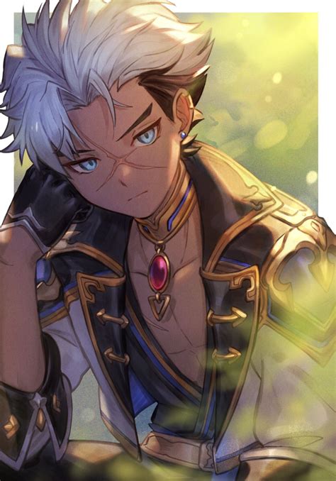 Safebooru 1boy Bangs Black Gloves Black Hair Blue Eyes Blurry Blurry
