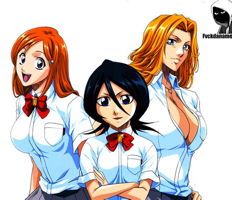 Rukia Rangiku And Orihime By Fvckfdaname On Deviantart