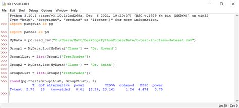 Two Sample T Test In Python Dr Matt C Howard