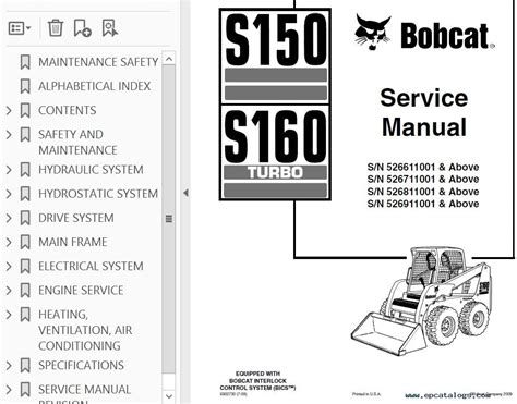 Bobcat S150 S160 Service Manual Pdf Download