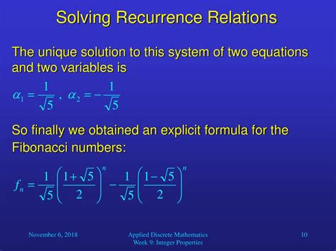 Solving Recurrence Relations Ppt Download