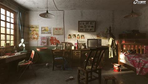 【原创】v Ray渲染大赛实力奖作品《致青春童年卧室》创作流程分享 火星时代教程网