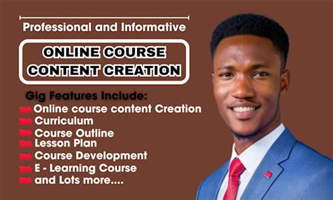 Do Online Course Content Creation Course Curriculum Lesson Plan On