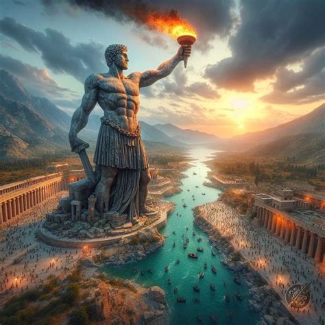 Colossus Of Rhodes A Statue Of The Greek God Helios Greek Gods