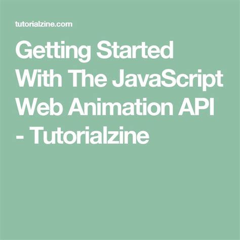 Getting Started With The Javascript Web Animation Api Tutorialzine Javascript How To Make