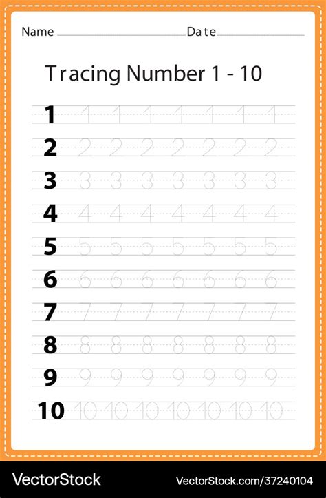 Tracing Numbers 1 10 Fall