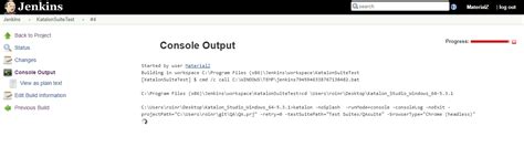 automated tests katalon execution via jenkins gets stuck stack overflow