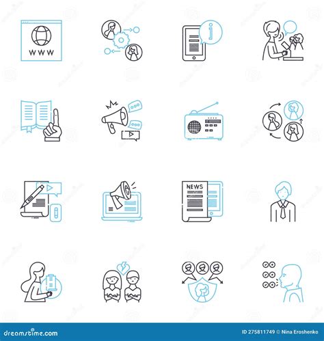 Human Interaction Linear Icons Set Communication Empathy