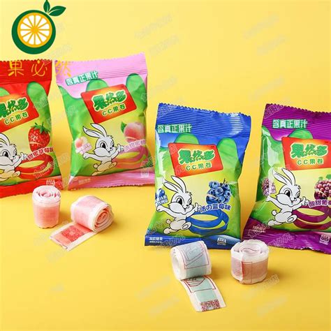 果然多cc果卷果汁卷软糖水果味卷纸糖果草莓味儿童怀旧休闲零食 虎窝淘