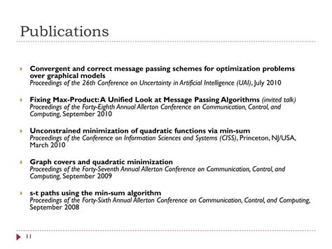 Ppt Message Passing Algorithms For Optimization Powerpoint