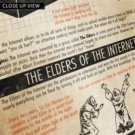 Elders Of The Internet Funny It Crowd Poster Wall Art For It
