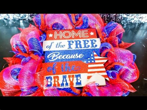 Diy Fourth Of July Deco Mesh Wreath Quick And Easy Patriotic