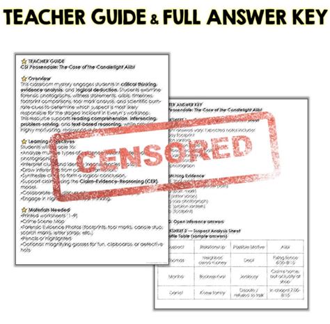 Reading Csi Mystery Critical Thinking Inference Close Reading