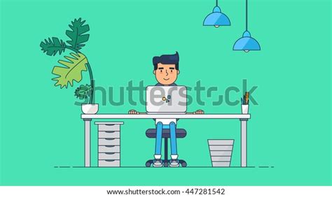 workspace professional working developer programmer system stock vector