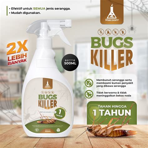 Racoon Bugs Killer Spray Anti Serangga Semut Kecoa 500ml Racoon Official