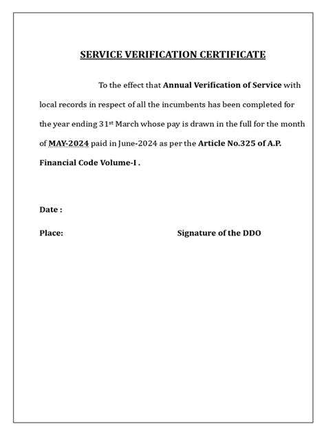 Service Verification Certificate For May 2024 Bill Pdf Service Verification Certificate For May 2024 Bill Pdf