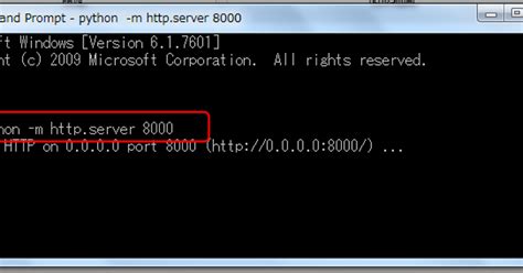 Python でPC上にWebサーバー環境を立ち上げる m server