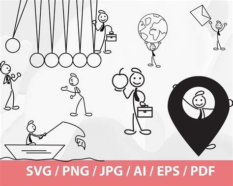 Funny Stickman Bundle 35 Stick Figure People Stick Figure Svg Stick