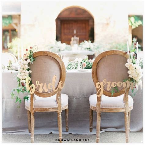 Bride And Groom Chair Sign Wedding Chair Sign Couple Chair Hanging
