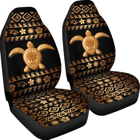 Tribal Sea Turtle Polynesian Hawaiian Universal Fit Car Seat Covers