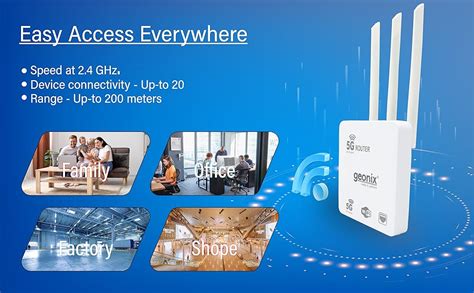 Geonix G SIM Support And G Network Support Wi Fi Router I GXWR G I Linux RAM MB I Triple