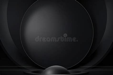 Simple Black Gradient Background For Product Abstract Backgrounds Stock Illustration