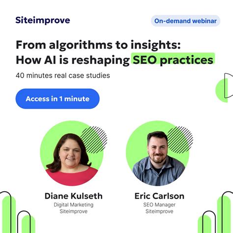 Siteimprove On Linkedin From Algorithms To Insights How Ai Is Reshaping Seo On Demand Webinar