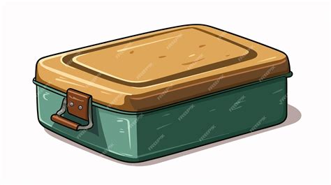 Colorful Cartoon Tiffin Box Isolated On White Background Premium Ai