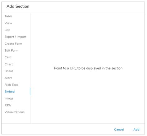 configuring embedded sections shibumi help